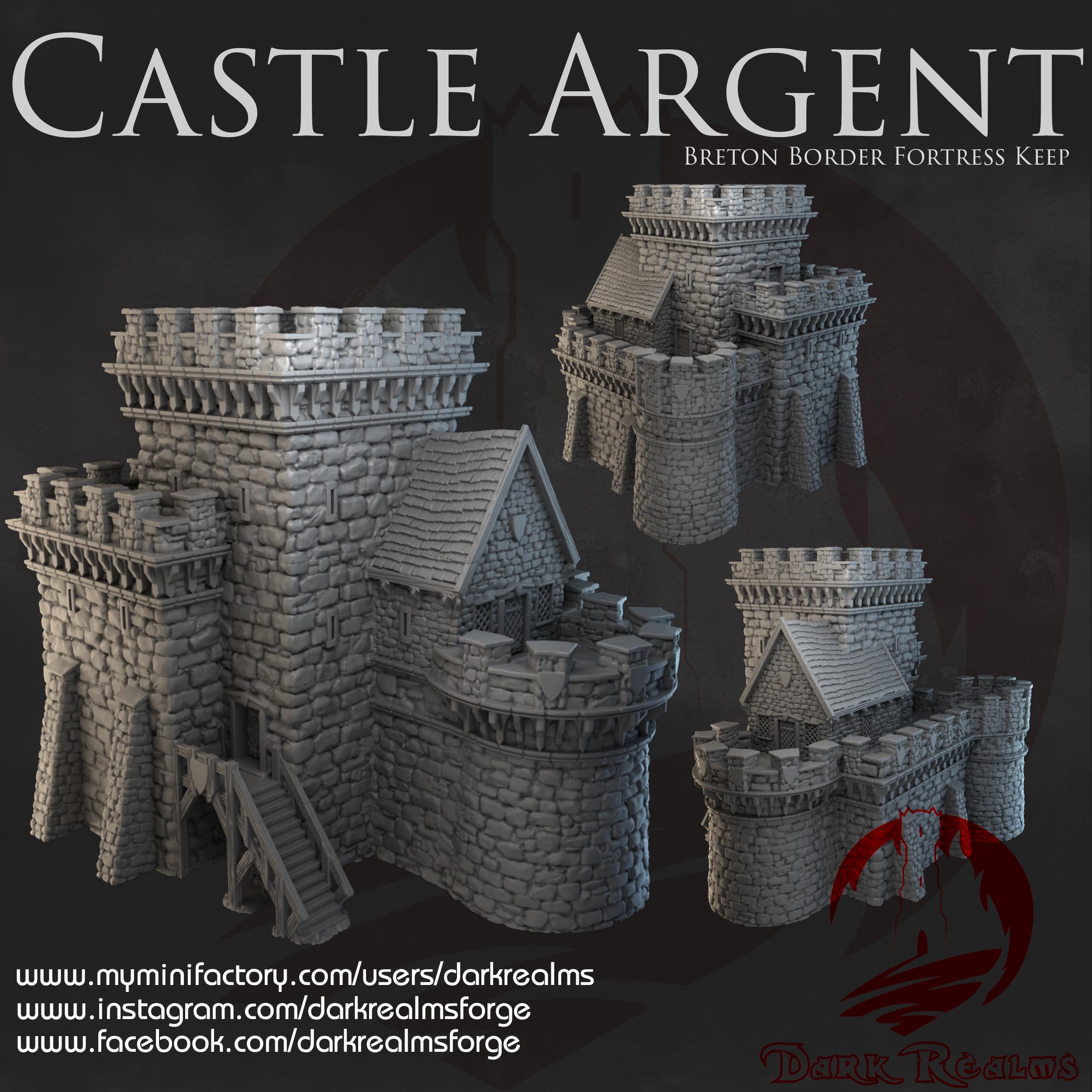 Castle Argent - Breton Border Fortress Keep - Printed on FDM Bambu Lab ...